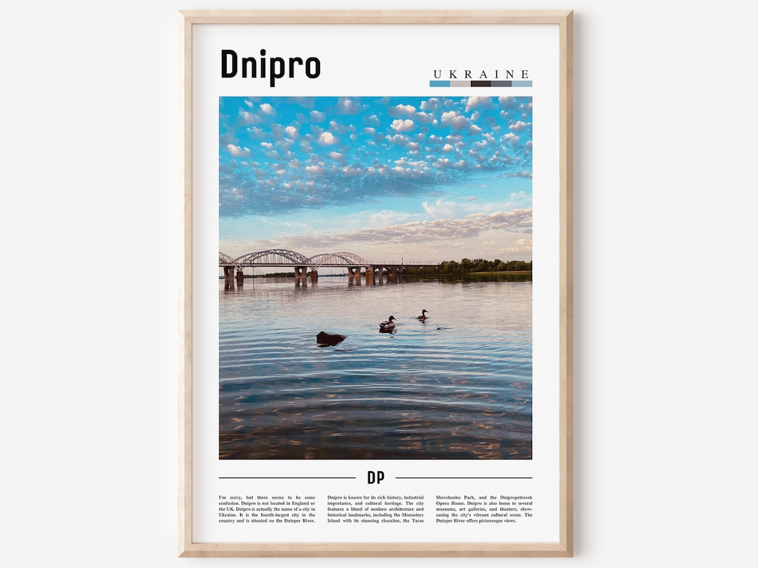 Dnipro Poster, Dnipro Print, Dnipro Wandkunst, Europa Foto, Europa ...