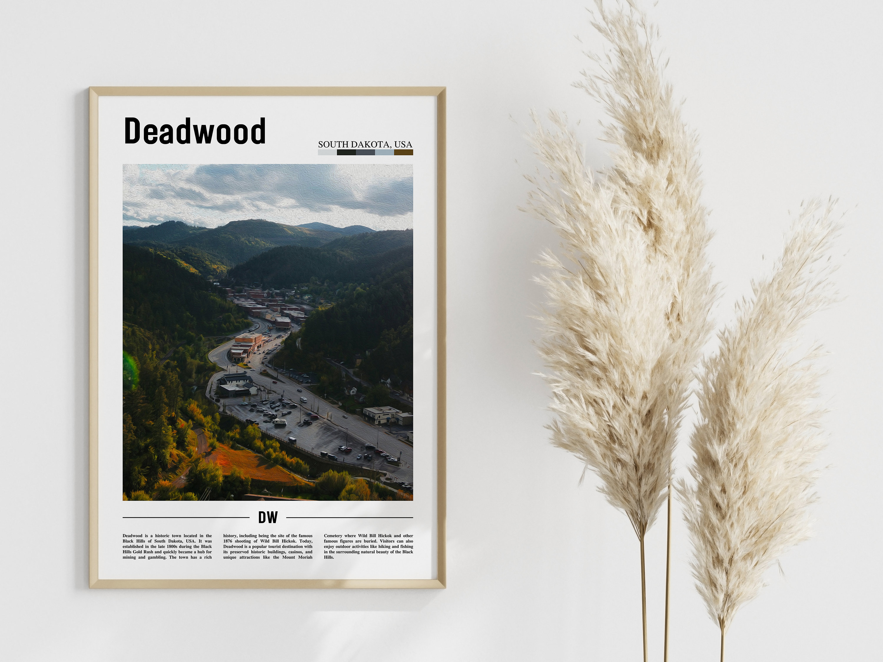 Deadwood Poster, Deadwood Print, Deadwood Wall Art, United States Photo ...