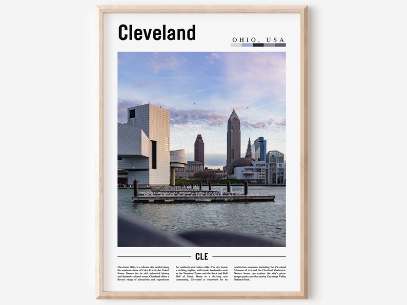 Cleveland Poster, Cleveland Print, Cleveland Wall Art, United States ...