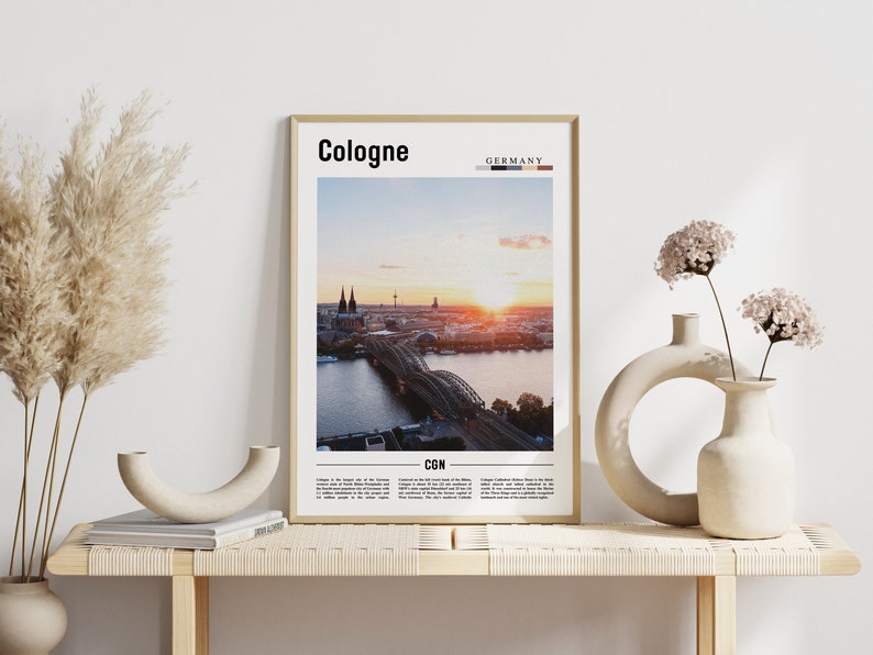 Cologne Print, Cologne Poster, Cologne Wall Art, Minimal Travel Print ...