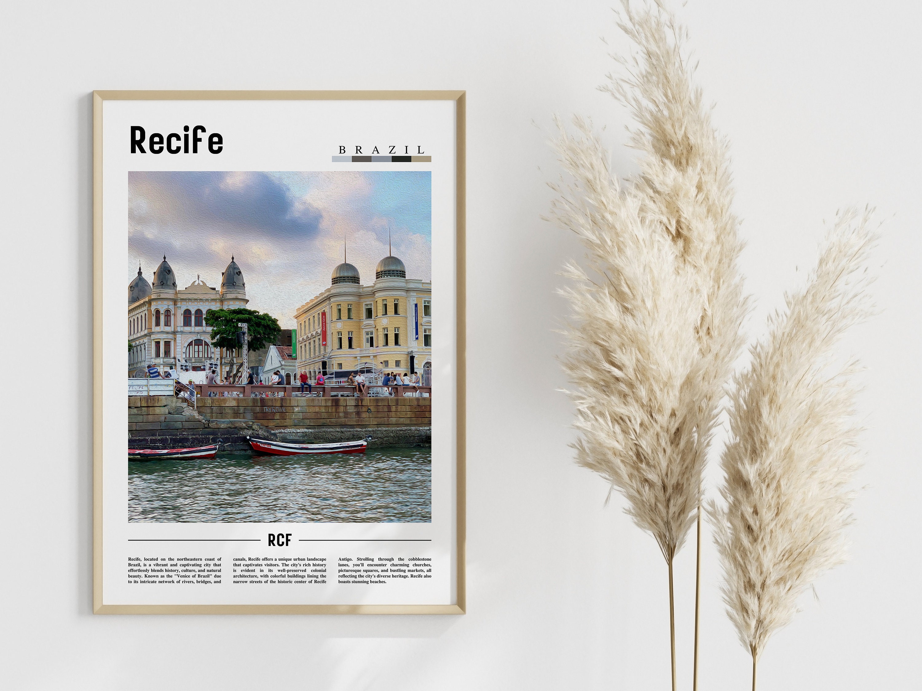 Recife Poster, Recife Print, Recife Wall Art, South America Poster ...