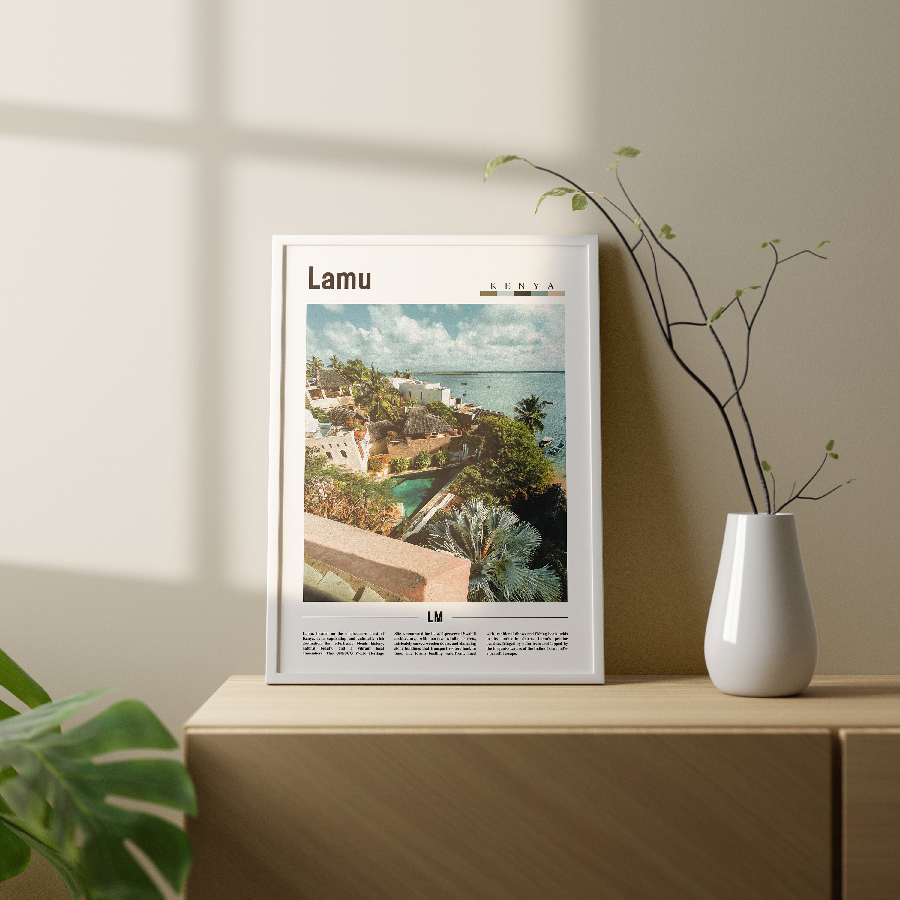 Lamu Poster, Lamu Print, Lamu Wall Art, Minimal Travel Print, Travel ...