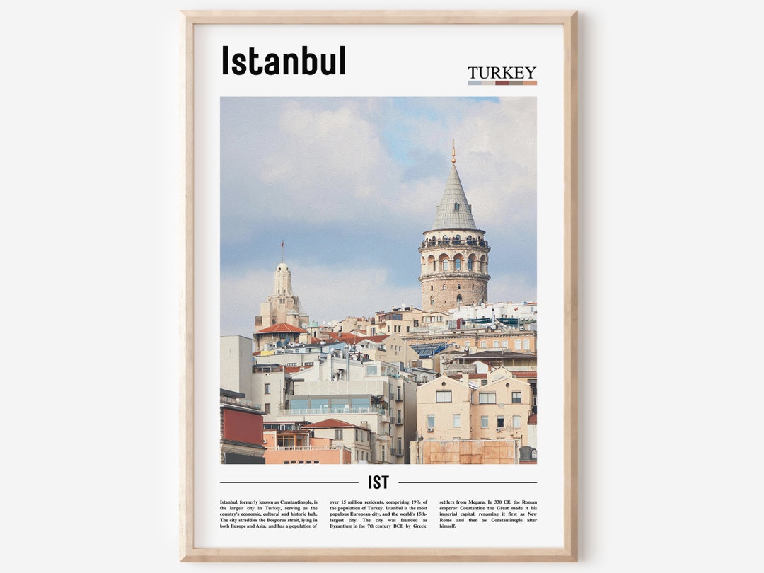 Istanbul Print, Istanbul Poster, Istanbul Wall Art, Oil Painting Poster ...