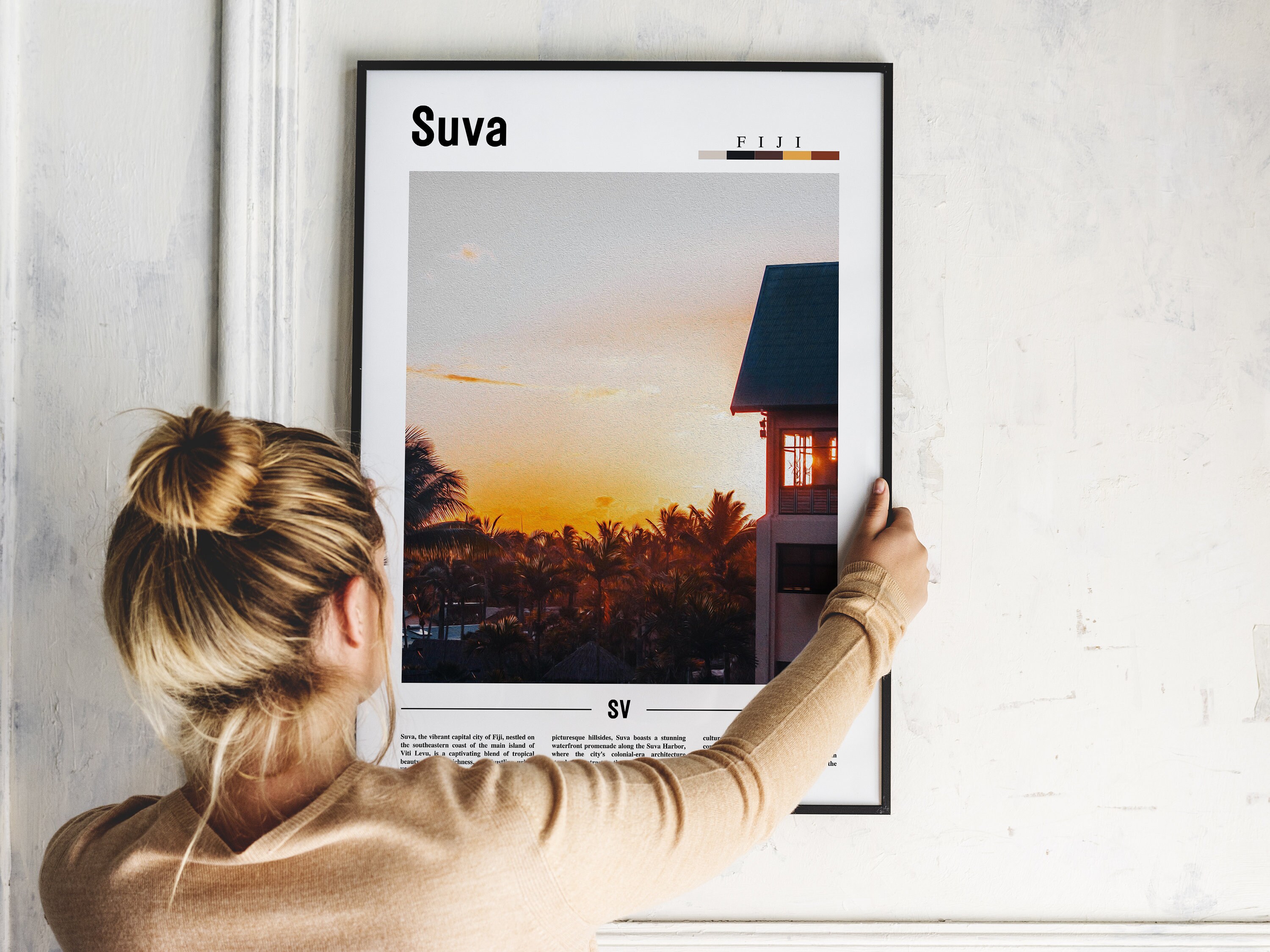 Suva Poster, Suva Print, Suva Wall Art, Minimal Travel Print, Travel ...