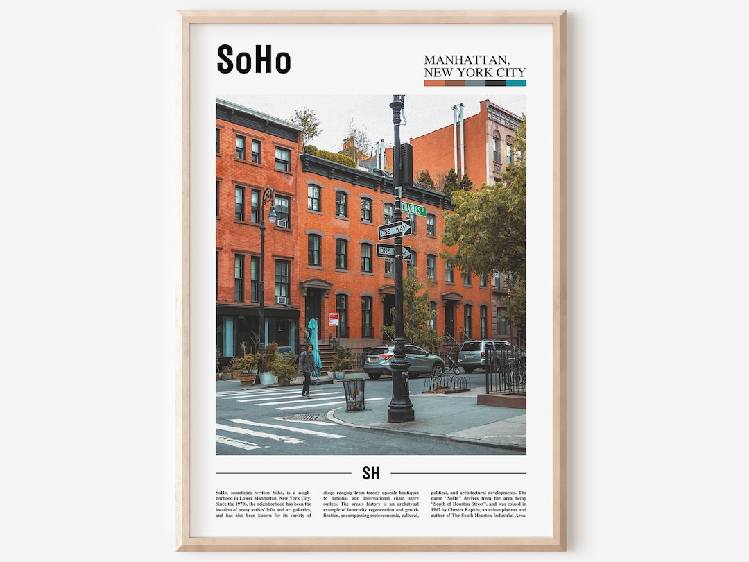 Soho Print, Soho Poster, Soho Wall Art, Oil Painting Poster, Colorful ...
