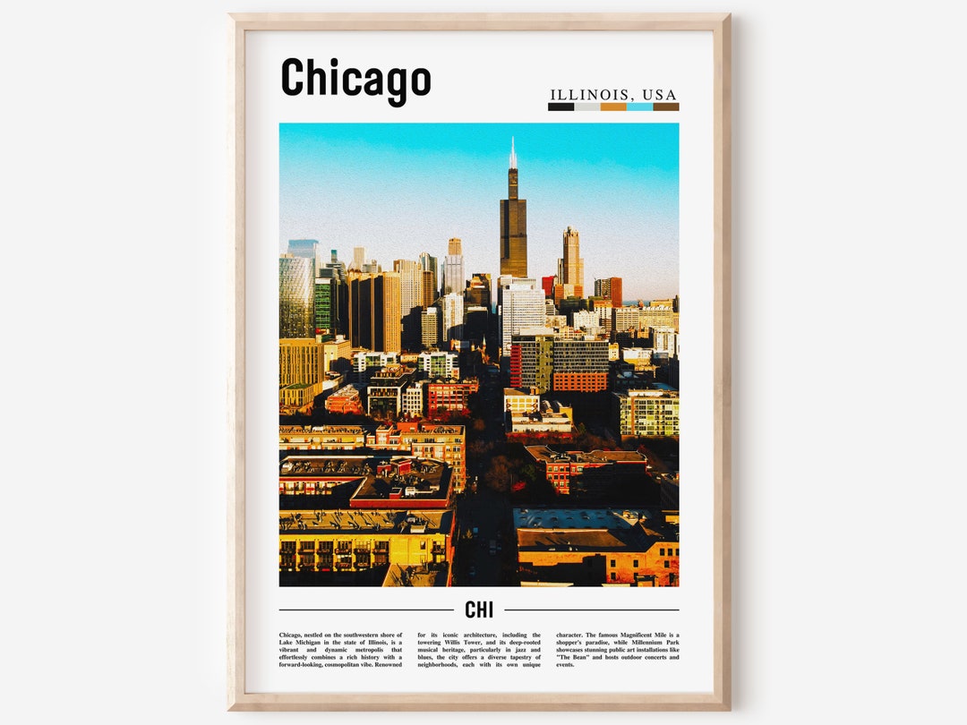 Chicago Print, Chicago Poster, Chicago Wall Art, United States Photo ...