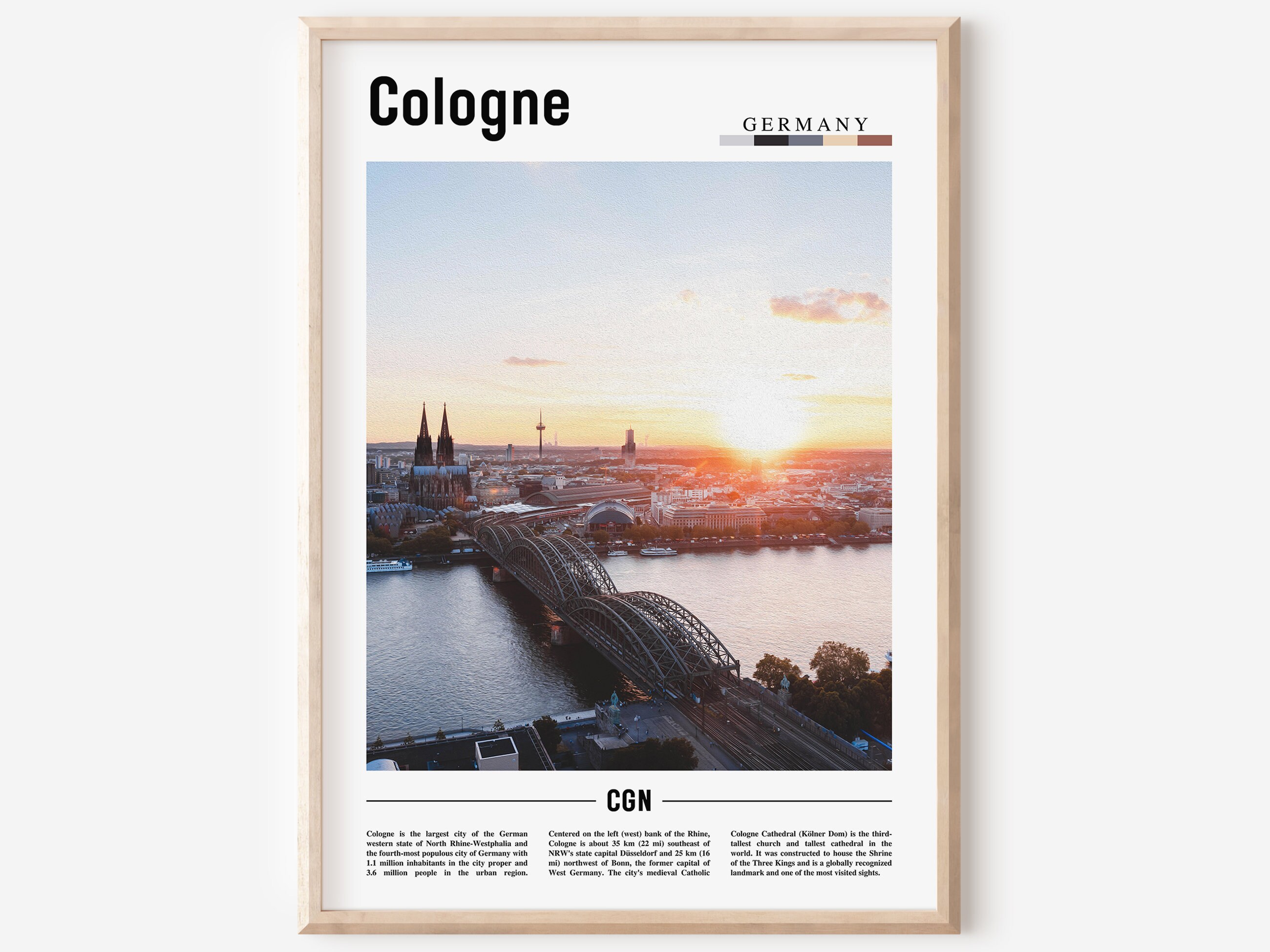 Cologne Print, Cologne Poster, Cologne Wall Art, Minimal Travel Print ...