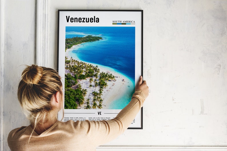 Venezuela Poster, Venezuela Print, Venezuela Wall Art, South America ...