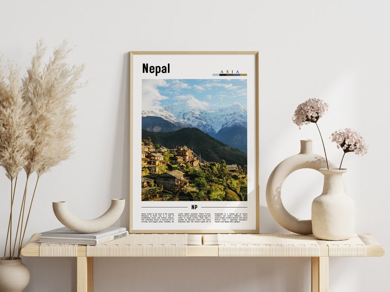 Nepal Poster, Nepal Print, Nepal Wall Art, Asia Print, Asia Poster ...