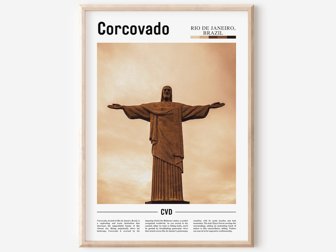 Corcovado Poster, Corcovado Print, Corcovado Wall Art, South America ...