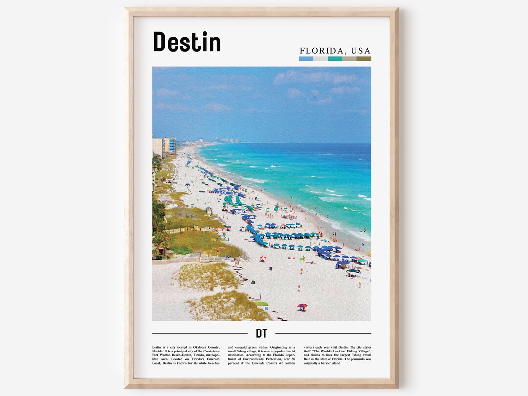 Destin Print, Destin Poster, Destin Wall Art, Oil Painting Poster ...