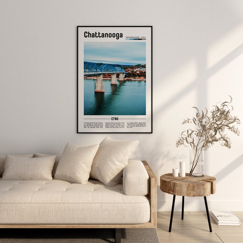 Chattanooga Poster, Chattanooga Print, Chattanooga Wall Art, United ...