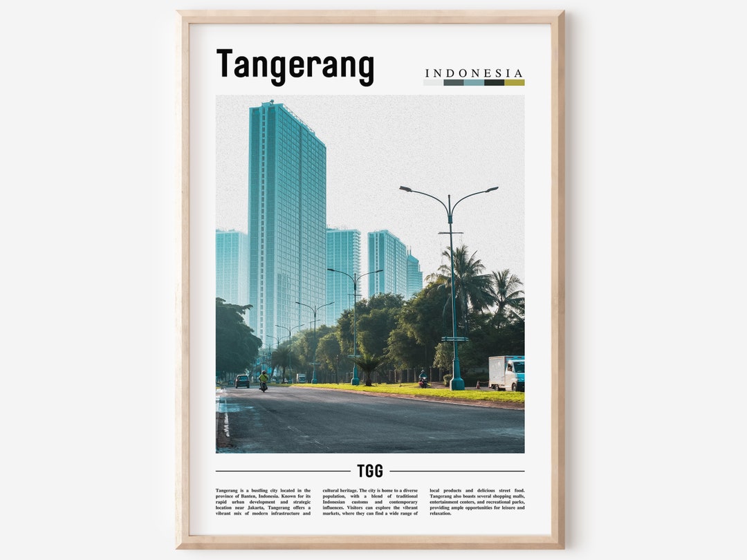 Tangerang Poster, Tangerang Print, Tangerang Wall Art, Asia Print, Asia ...