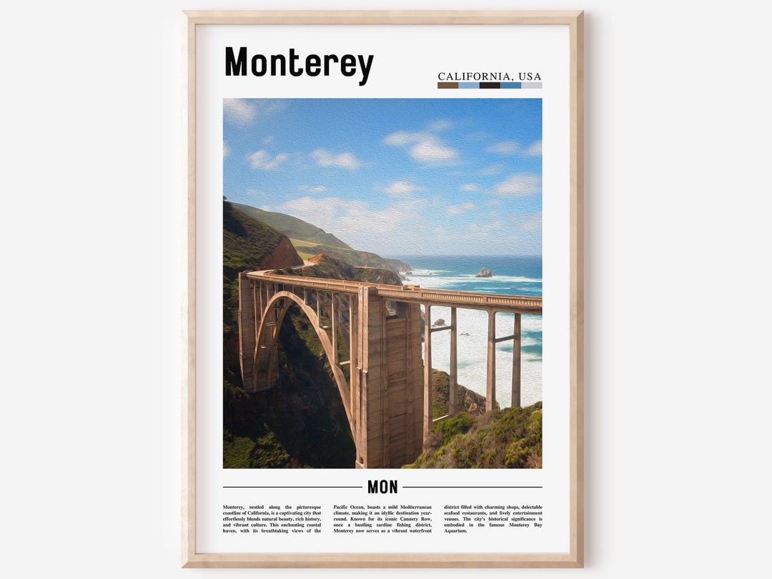 Monterey Poster, Monterey Print, Monterey Wall Art, United States Photo ...