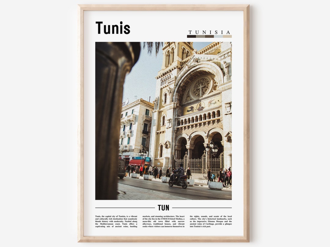 Tunis Poster, Tunis Print, Tunis Wall Art, Minimal Travel Print, Travel ...