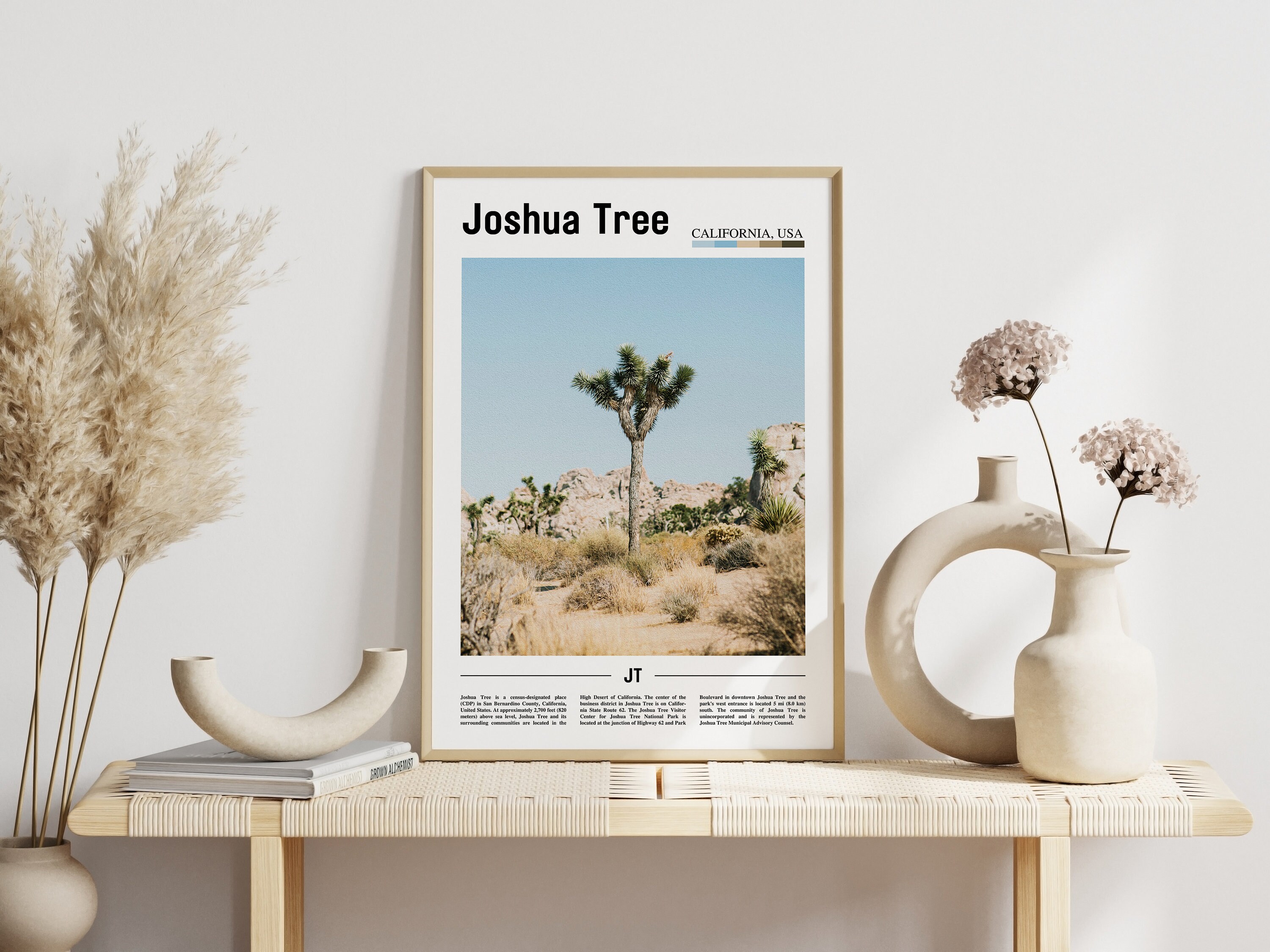 Joshua Tree Poster, Joshua Tree Print, Joshua Tree Wall Art, Minimal ...