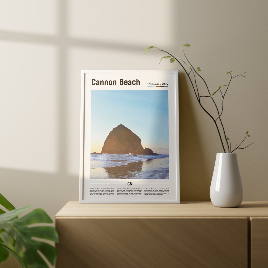 Cannon Beach Print, Cannon Beach Poster, Cannon Beach Wall Art, Oil ...