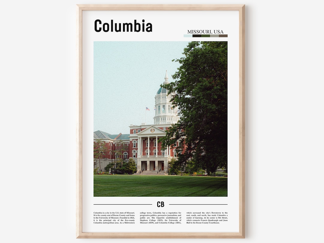 Columbia Poster, Columbia Print, Columbia Wandkunst, USA Foto, USA ...
