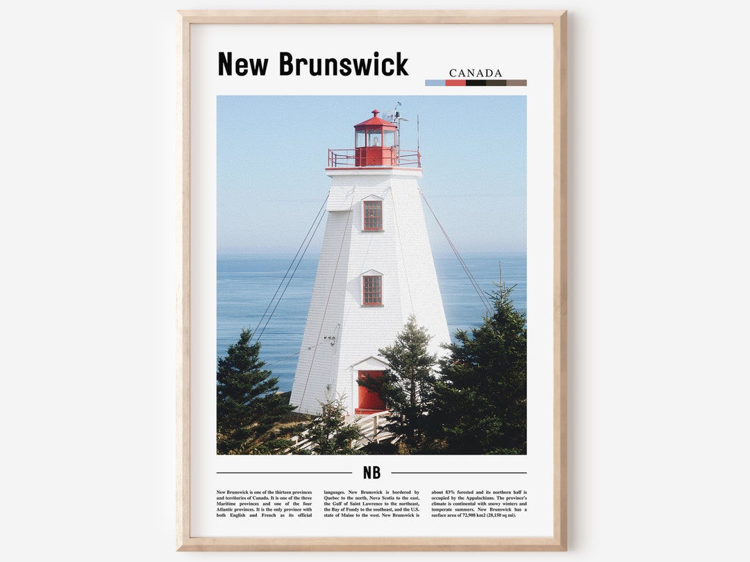 New Brunswick Print, New Brunswick Poster, New Brunswick Wall Art ...