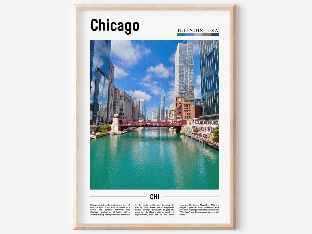 Chicago Print, Chicago Poster, Chicago Wall Art, United States Photo ...
