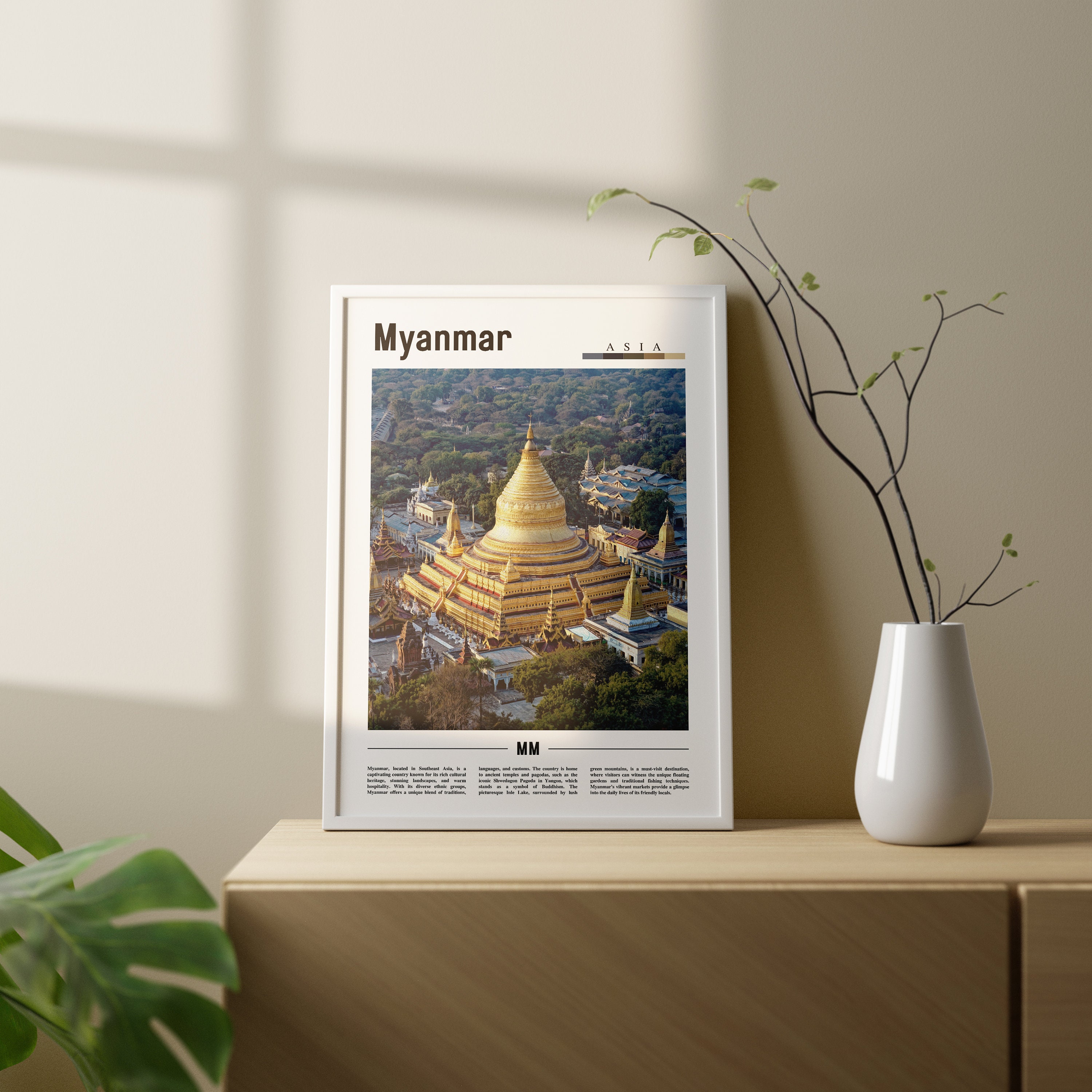 Myanmar Poster, Myanmar Print, Myanmar Wall Art, Asia Print, Asia ...