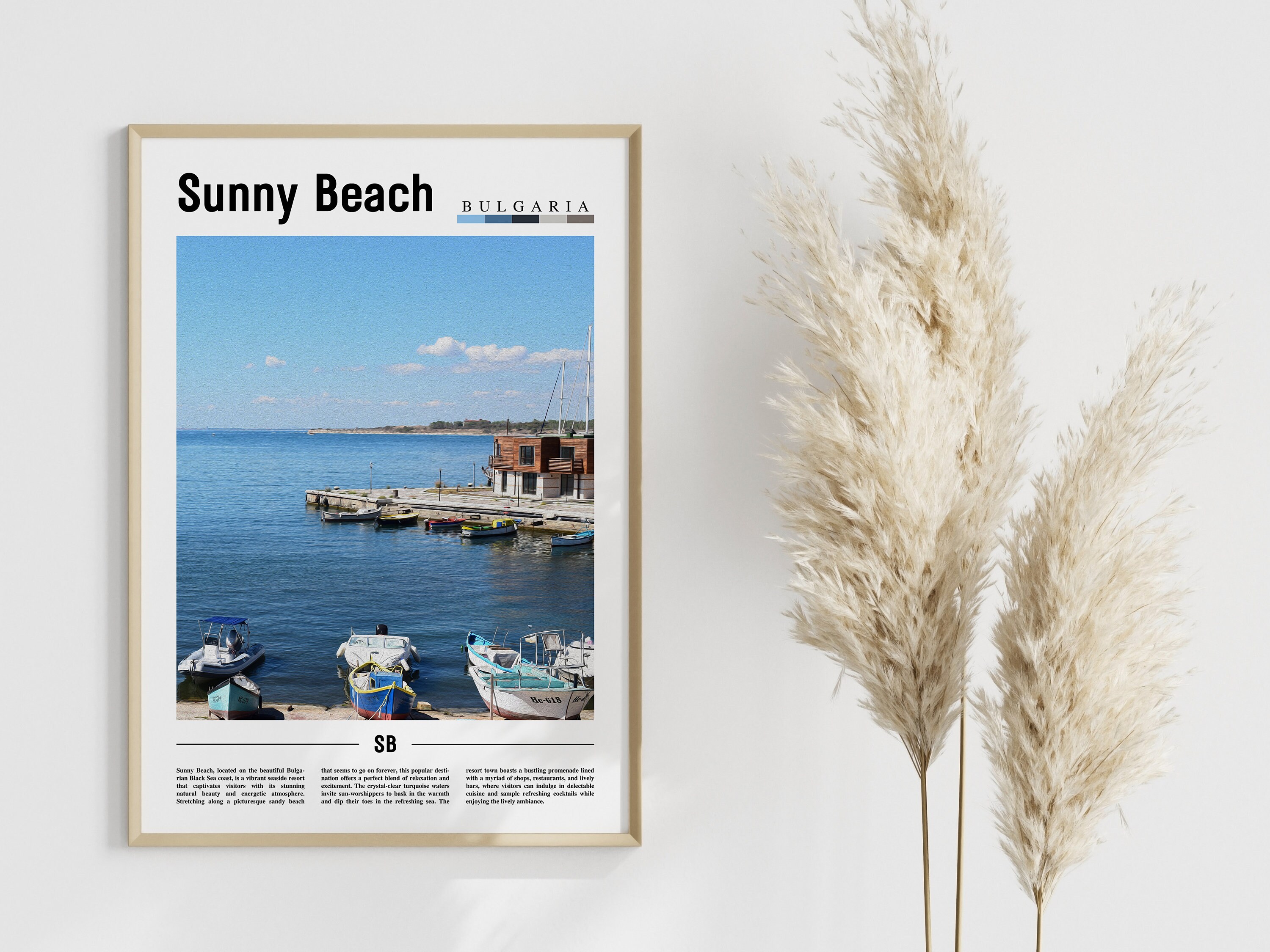 Sunny Beach Poster, Sunny Beach Print, Sunny Beach Wall Art, Europe ...