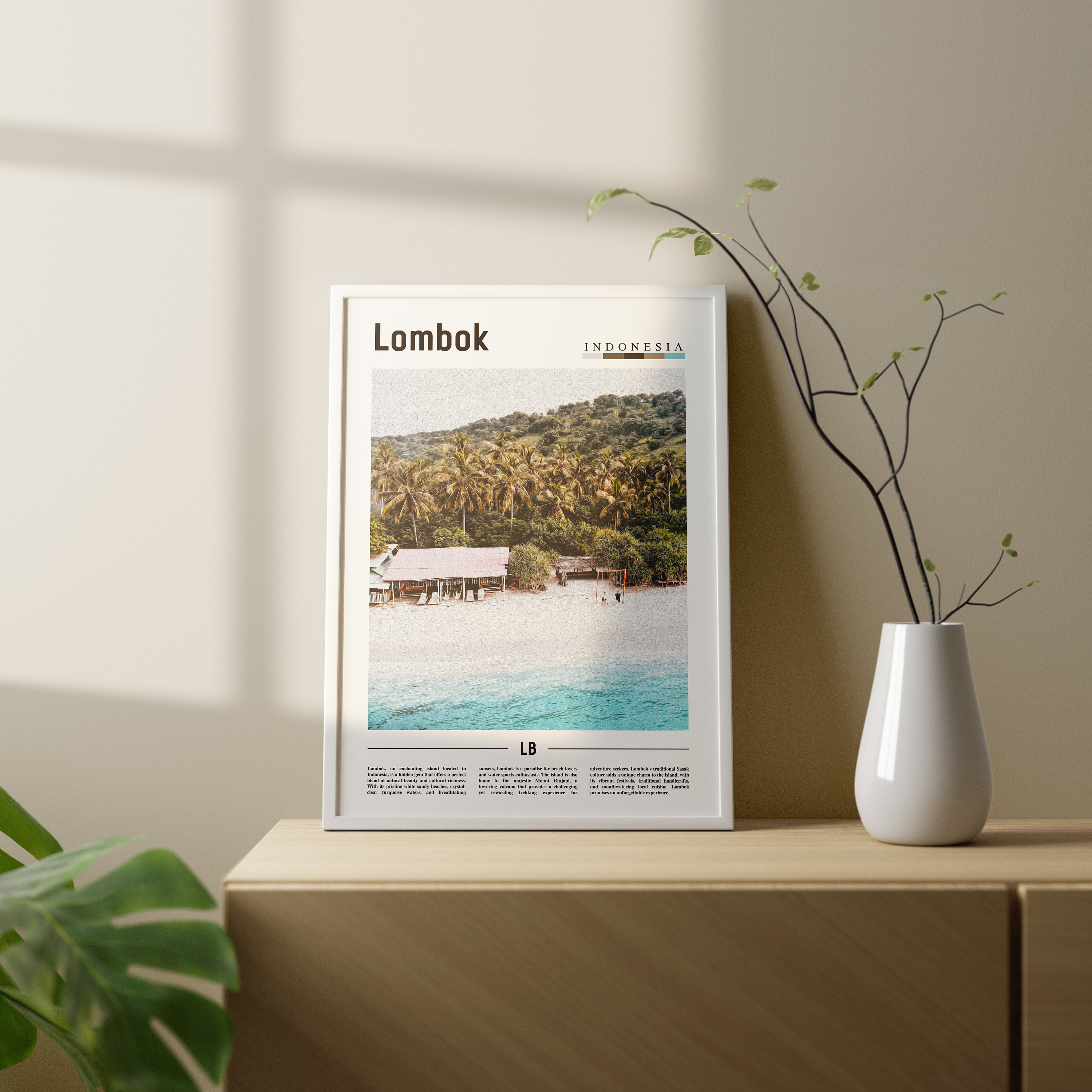 Lombok Poster, Lombok Print, Lombok Wall Art, Asia Print, Asia Poster ...