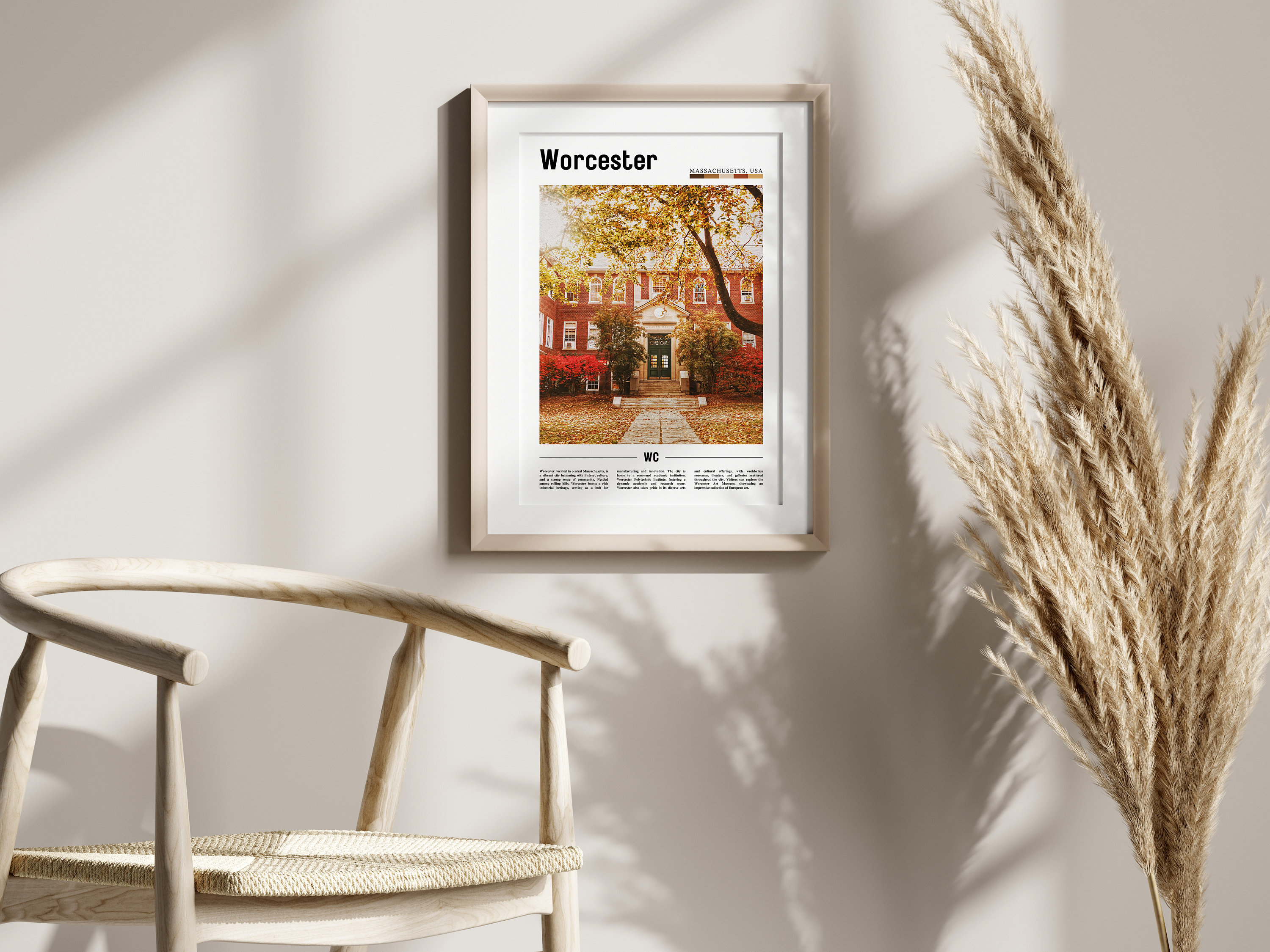 Worcester Poster Worcester Print Worcester Wall Art United - Etsy