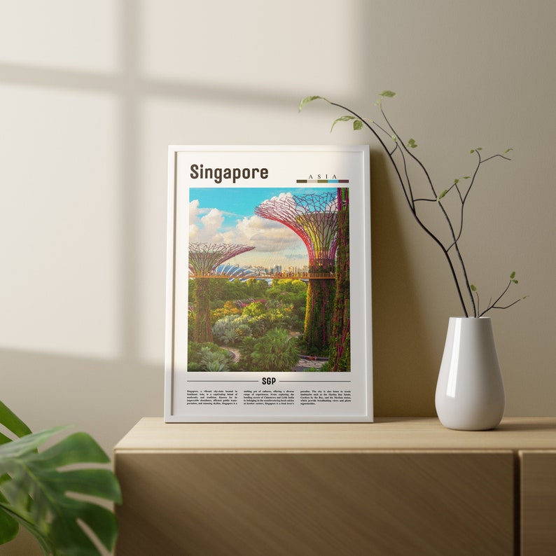 Singapore Poster, Singapore Print, Singapore Wall Art, Asia Print, Asia ...