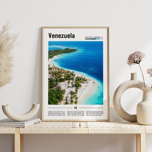 Venezuela Poster, Venezuela Print, Venezuela Wall Art, South America ...