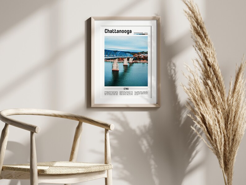 Chattanooga Poster, Chattanooga Print, Chattanooga Wall Art, United ...