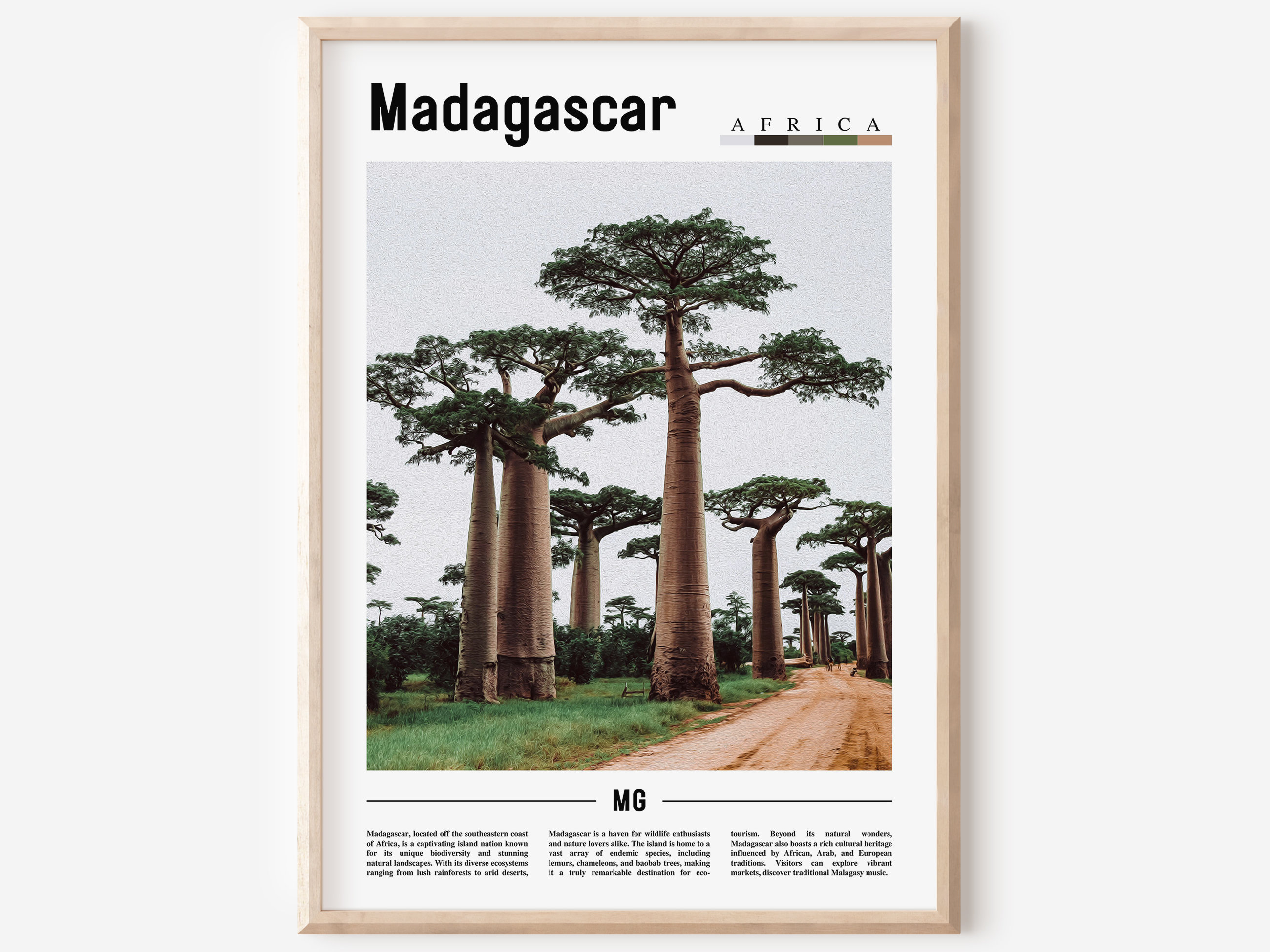 Madagascar Poster, Madagascar Print, Madagascar Wall Art, Minimal ...