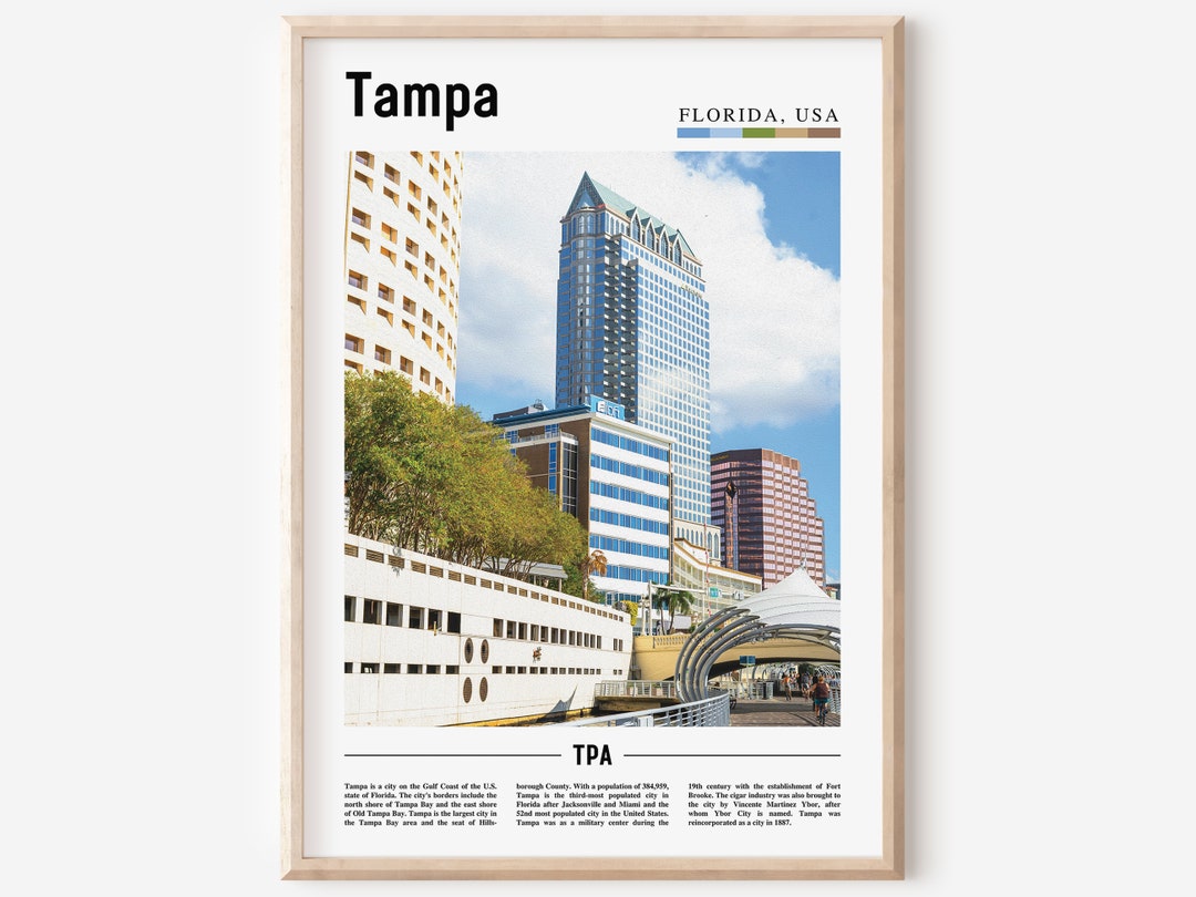 Tampa Print, Tampa Poster, Tampa Wall Art, Oil Painting Poster ...