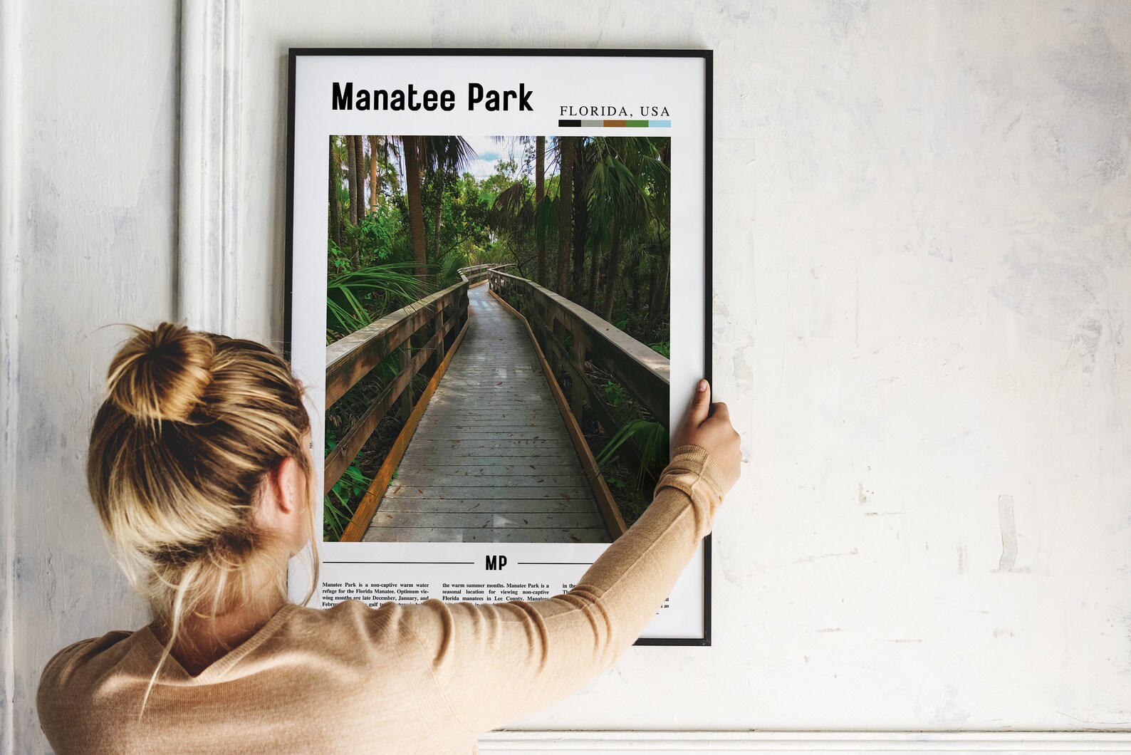 Manatee Park Print, Manatee Park Poster, Manatee Park Wall Art, Oil ...