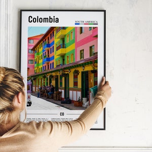 Colombia Poster, Colombia Print, Colombia Wall Art, South America ...