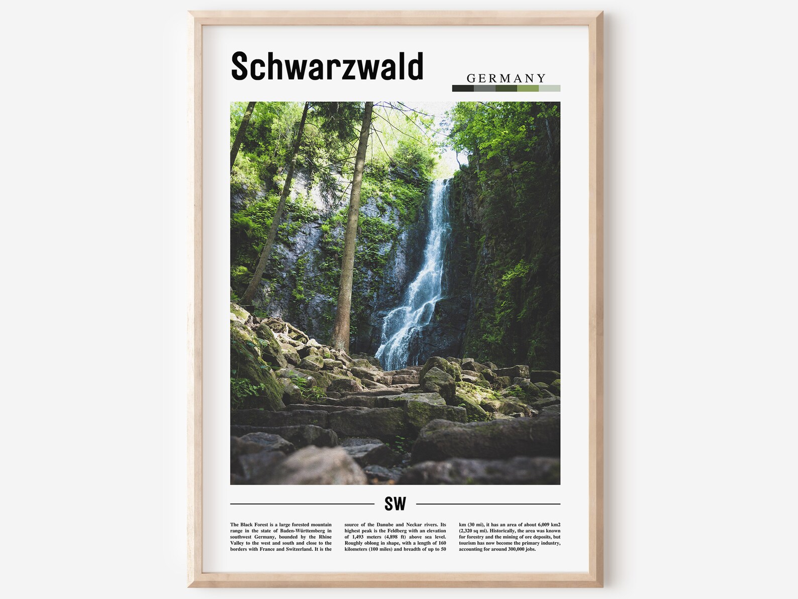 Schwarzwald Print, Schwarzwald Poster, Schwarzwald Wall Art, Minimal ...