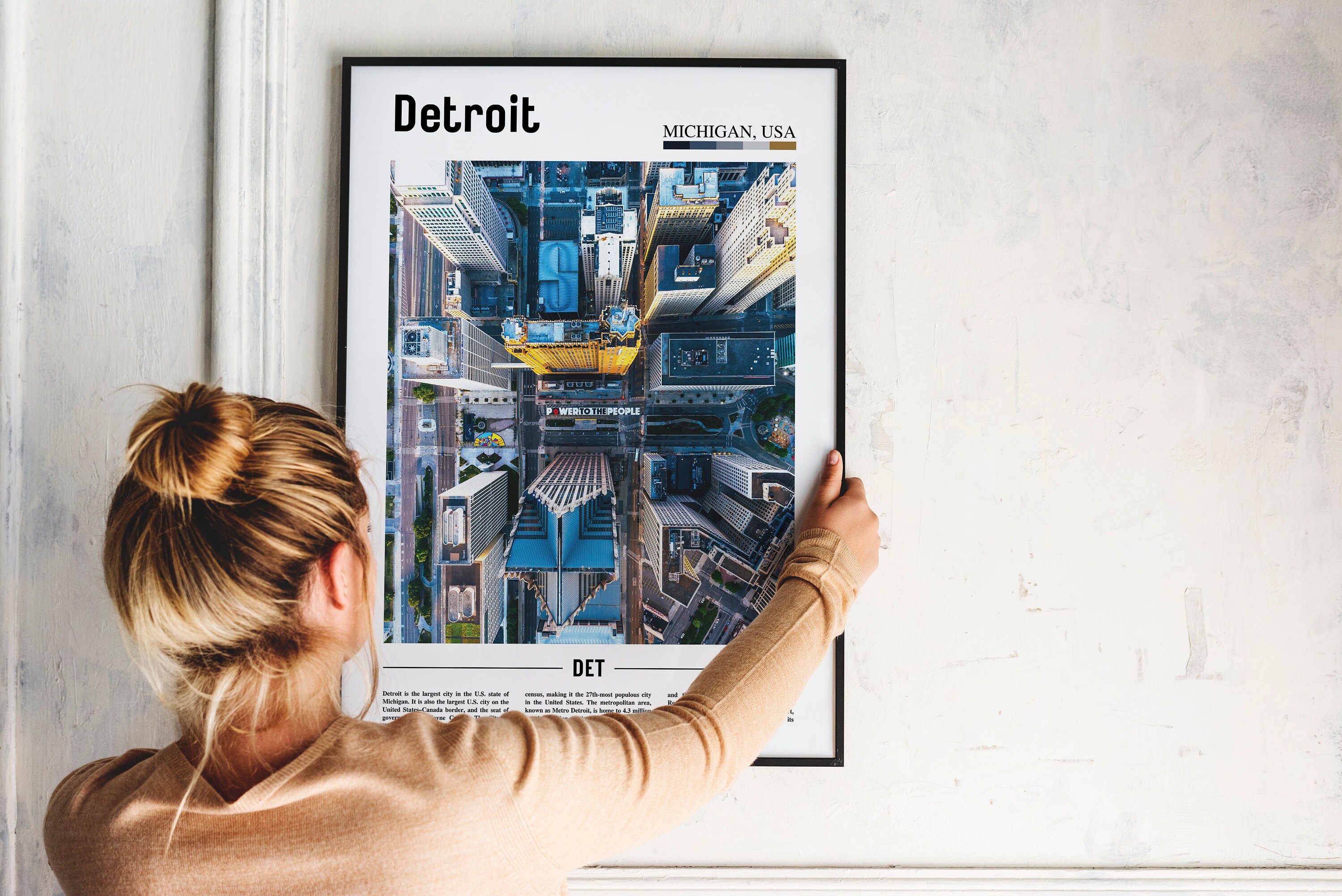Detroit Print, Detroit Poster, Detroit Wall Art, United States Photo ...