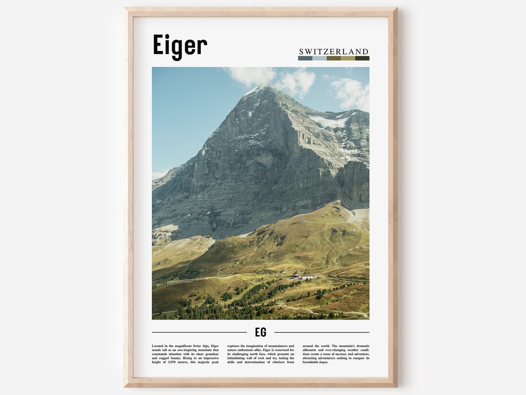 Eiger Poster, Eiger Print, Eiger Wall Art, Europe Photo, Europe Poster ...