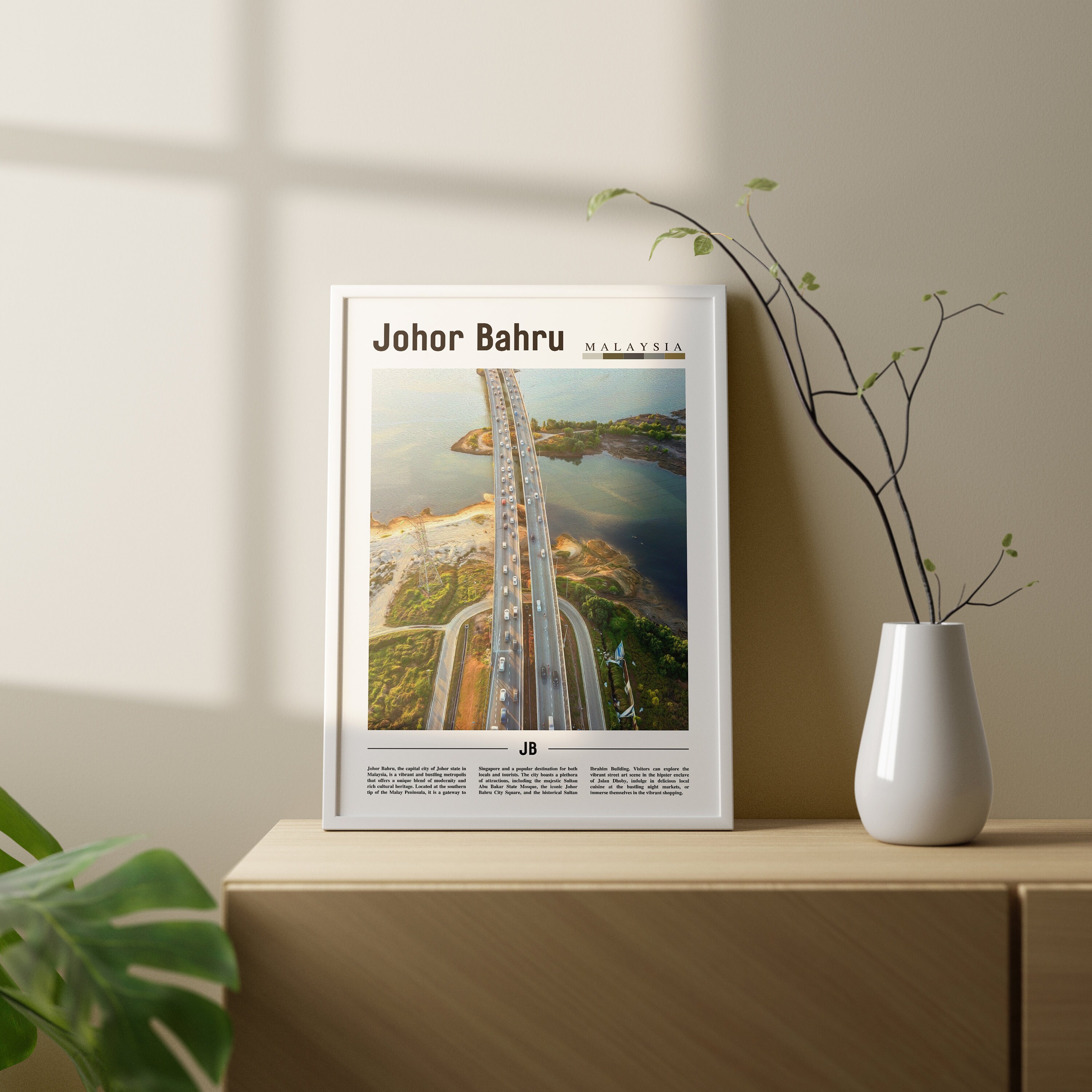 Johor Bahru Poster, Johor Bahru Print, Johor Bahru Wall Art, Asia Print ...