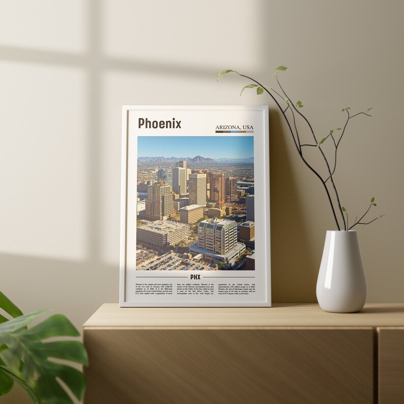 Phoenix Print, Phoenix Poster, Phoenix Wall Art, United States Photo ...
