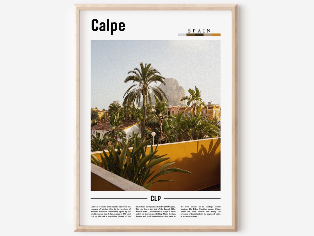 Calpe Poster, Calpe Print, Calpe Wall Art, Spain Photo, Spain Poster ...