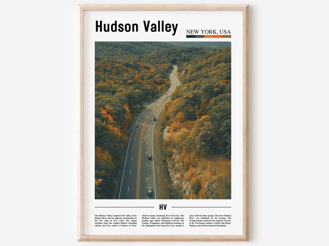 Hudson Valley Print, Hudson Valley Poster, Hudson Valley Wall Art, Oil ...