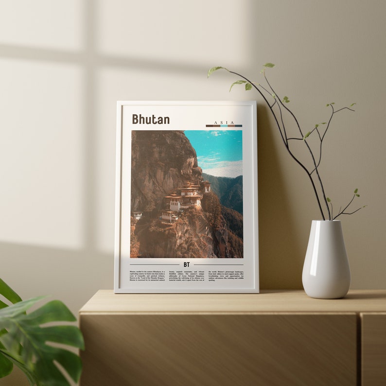 Bhutan Poster, Bhutan Print, Bhutan Wall Art, Asia Print, Asia Poster ...