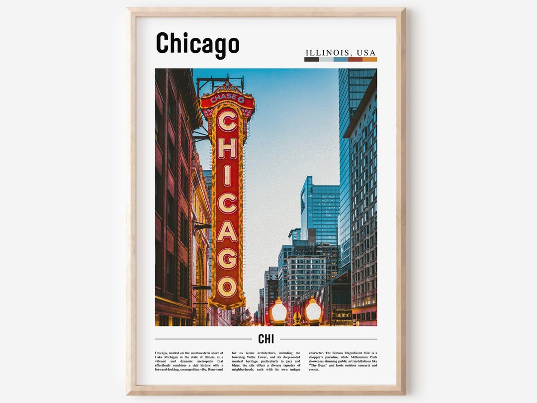 Chicago Print, Chicago Poster, Chicago Wall Art, United States Photo ...