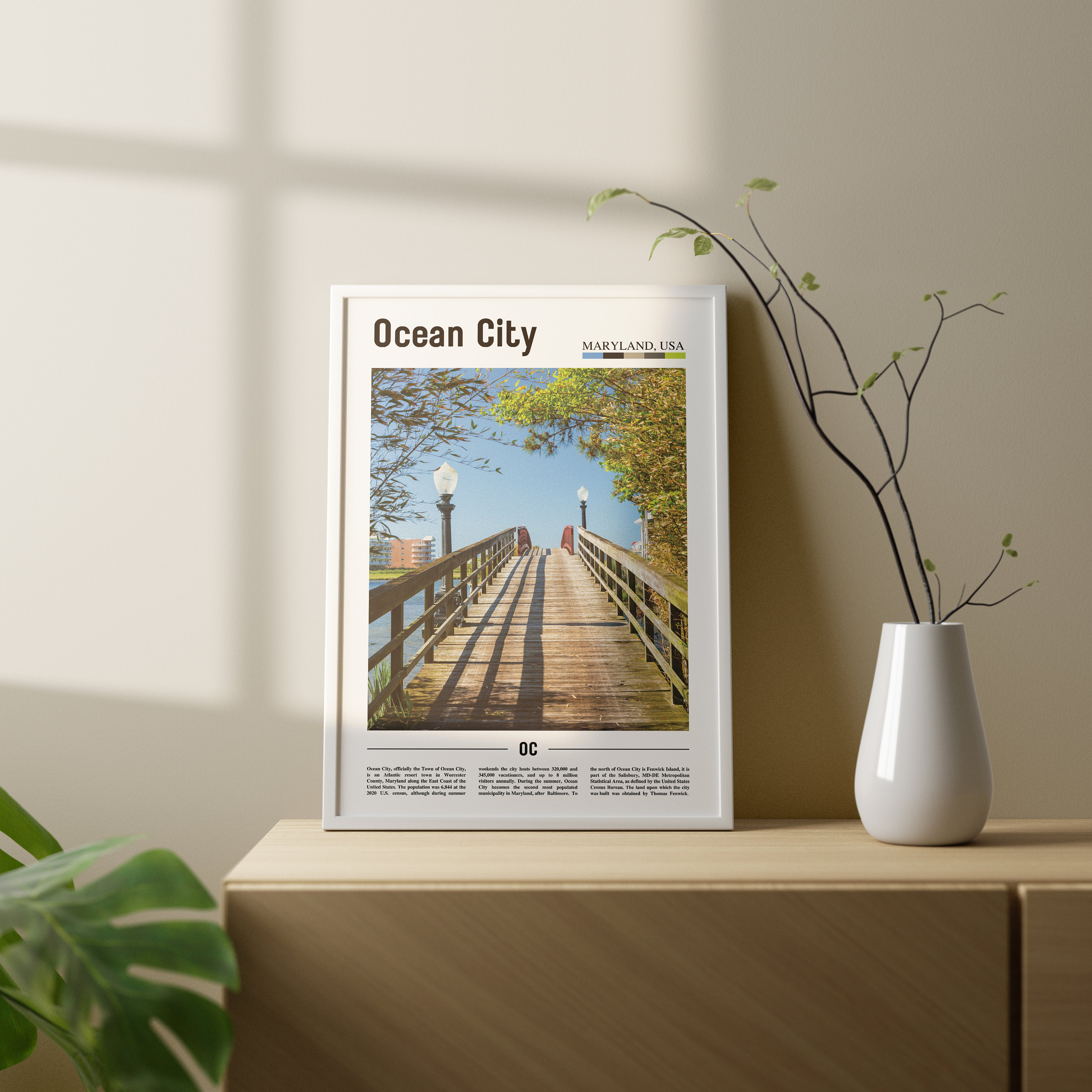 Ocean City Print, Ocean City Poster, Ocean City Wall Art, Oil Painting ...