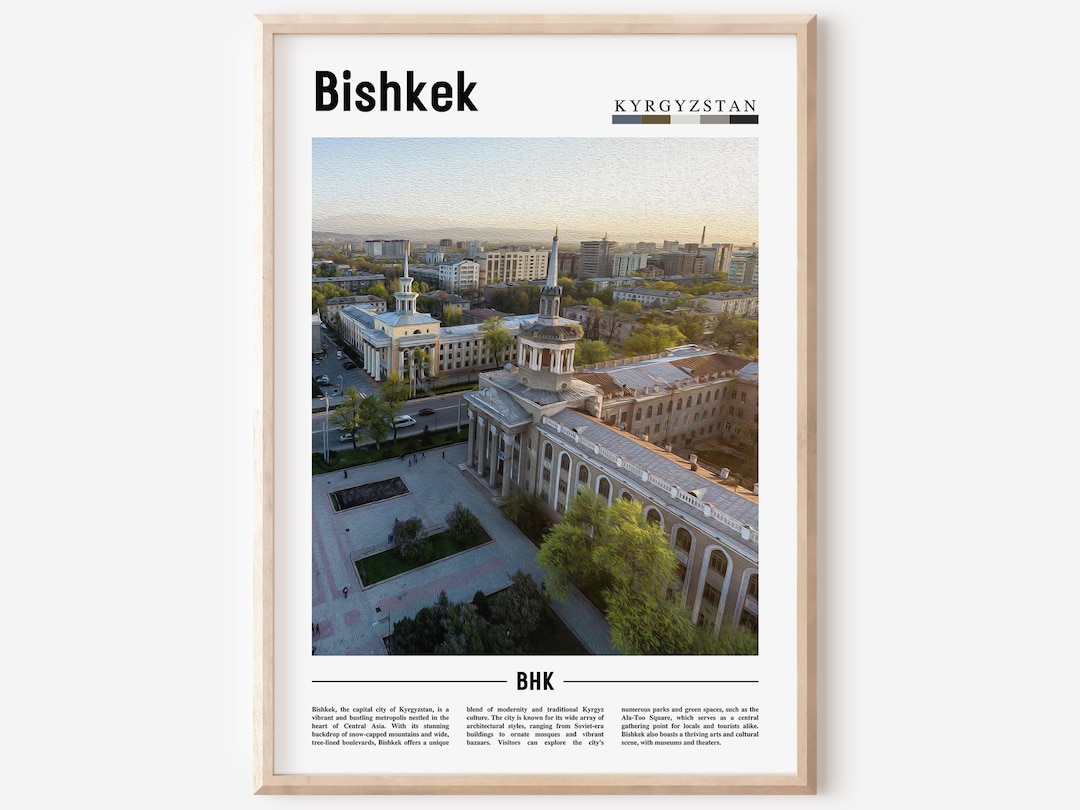 Bishkek Poster, Bishkek Print, Bishkek Wall Art, Asia Print, Asia ...