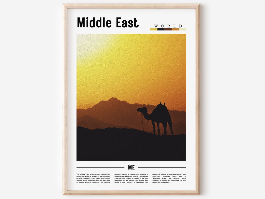 Middle East Poster, Middle East Print, Middle East Wall Art, Minimal ...