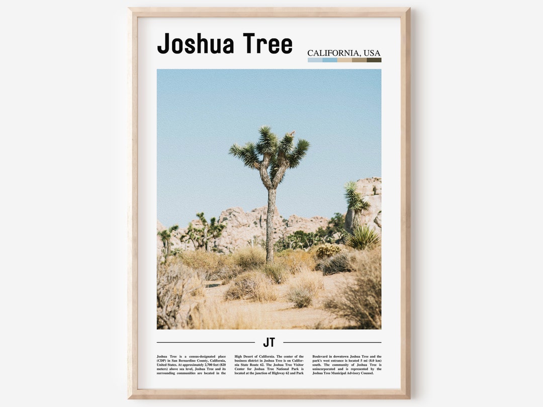Joshua Tree Poster, Joshua Tree Print, Joshua Tree Wall Art, Minimal ...