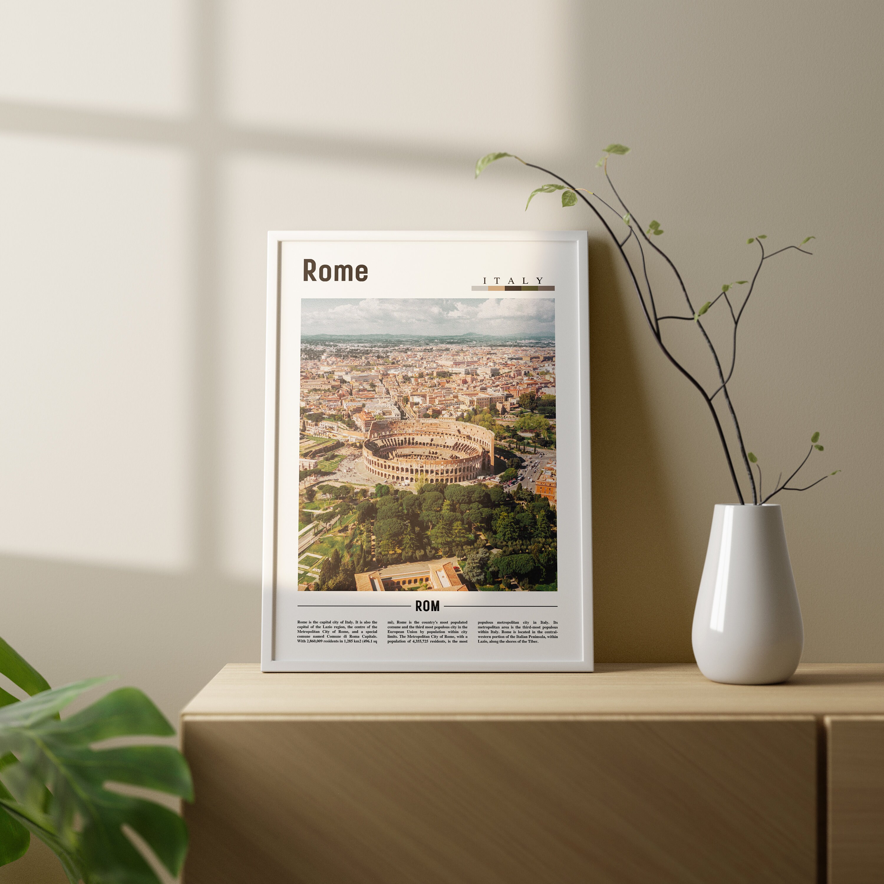 Rome Poster Rome Print Rome Wall Art Minimal Travel Print - Etsy