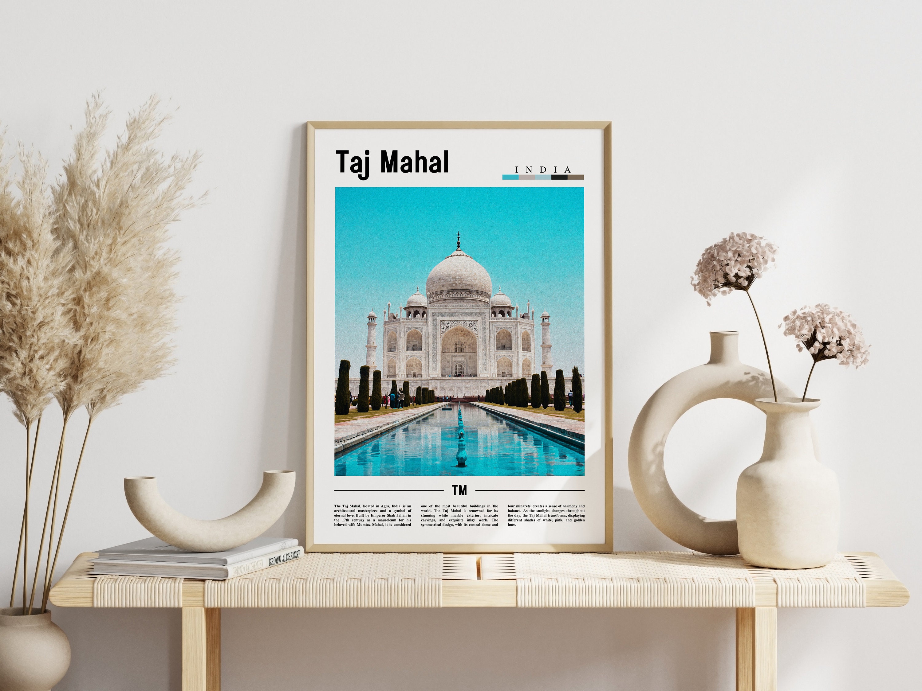 Taj Mahal Poster Taj Mahal Print Taj Mahal Wall Art Asia - Etsy